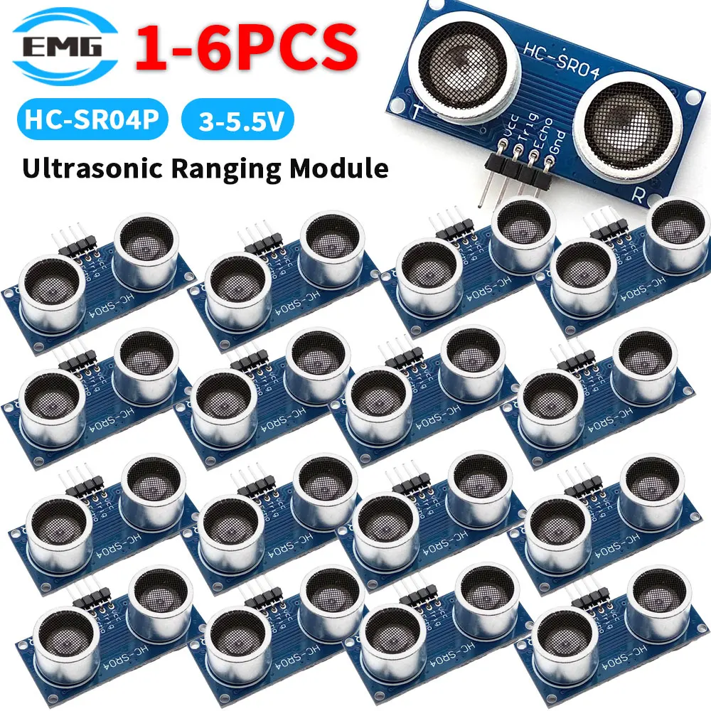 1-6PCS-HC-SR04P-Wide-Ultrasonic-Sensor-3-5-5V-Wide-Voltage-Distance ...