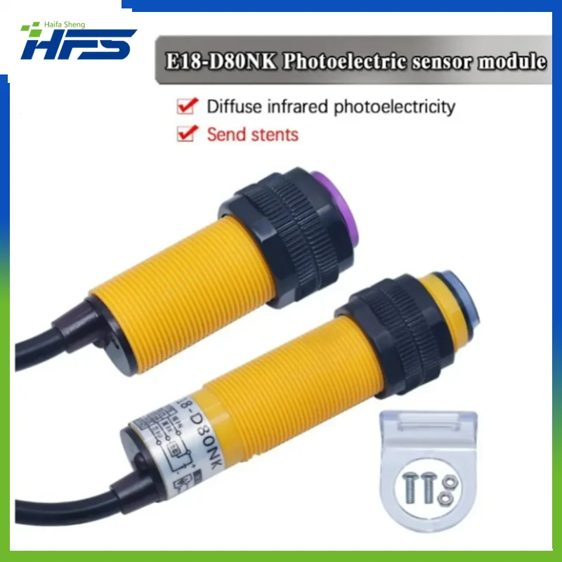 E18-D80NK Robot mobil pintar penghindar hambatan inframerah Sensor ...