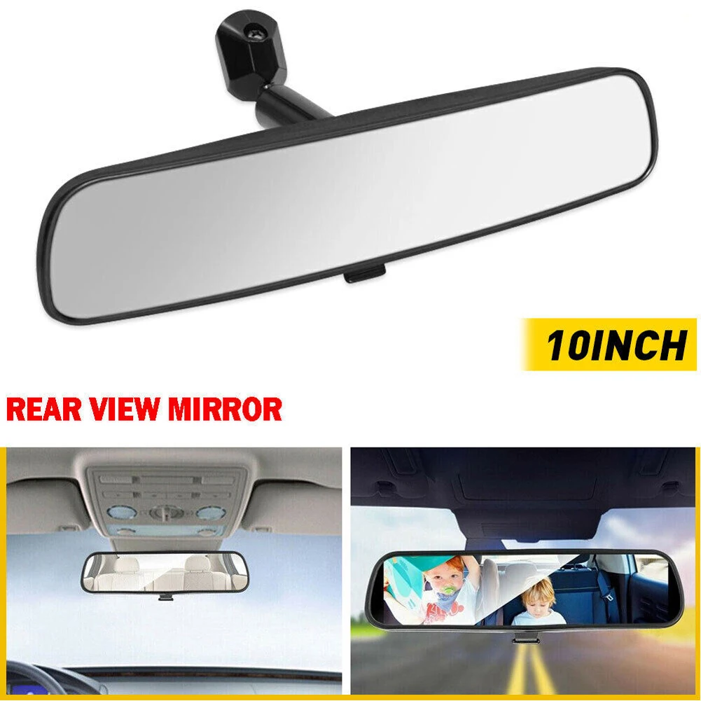 10-Inch-Car-Interior-Rear-View-Mirror-Black-Auto-Inside-Rearview-Mirror ...