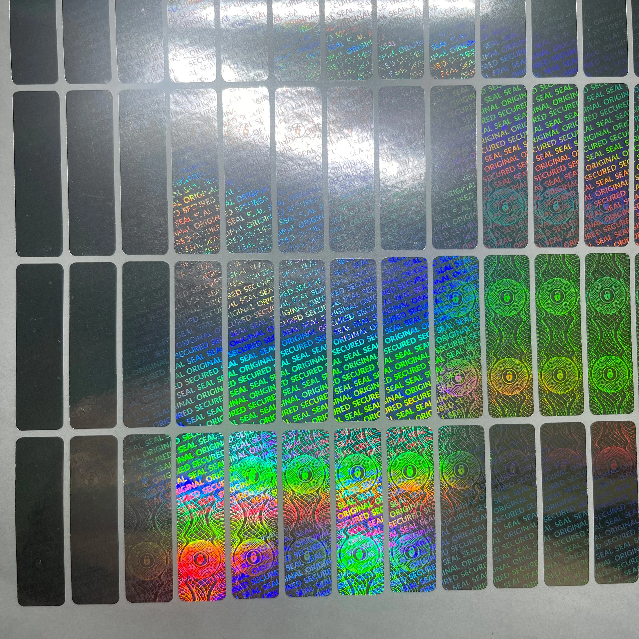 Holographic Security Stickers | Silver Holographic Sticker | Seal ...