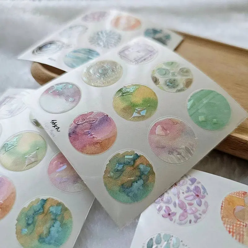 Fairy-Ball-Vintage-Lots-Of-Circles-Shell-Shiny-Sticker-Sheet-for-Card ...