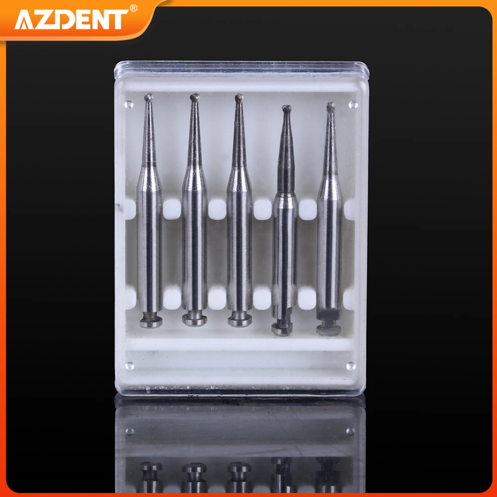 5 Pcs Dental Product Ra Round Bur Dental Lab Tungsten Carbide Burs Low ...