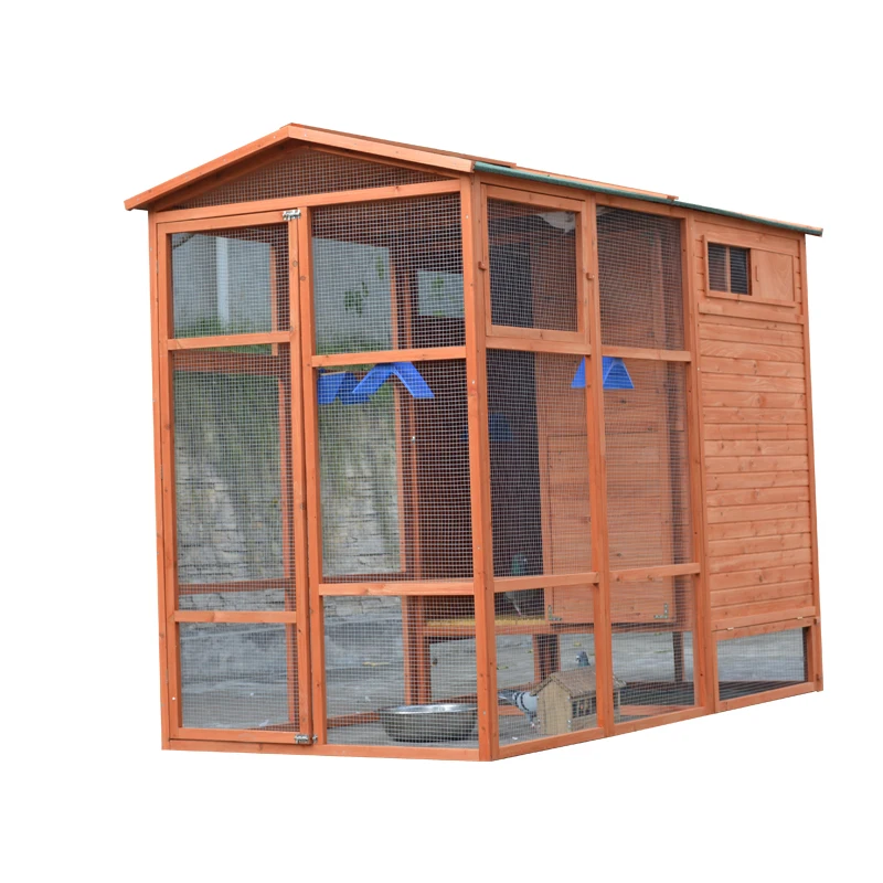 Skybound Sanctuary Premium Bird Cages Solid Pattern Wood And Metal Pet ...