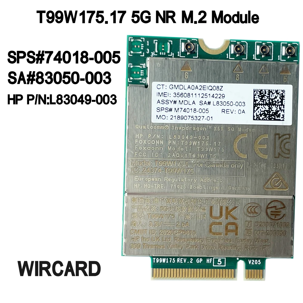 T99W175-snapdragon-X55-4G-5G-Module-Card-SPS-M74018-005-SA-L83050-003 ...