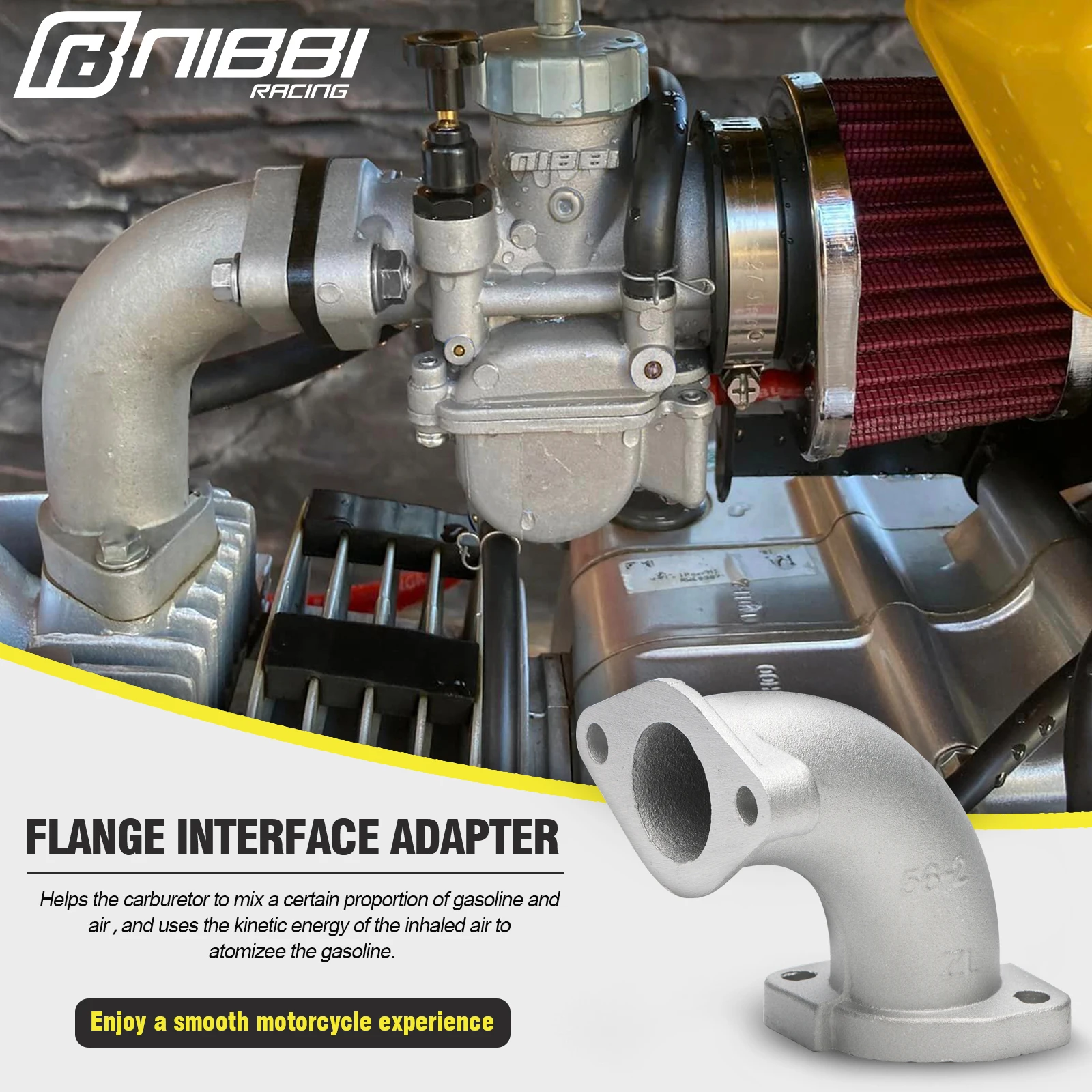 NIBBI-PE-Carburetor-Flange-Intake-Manifold-Adapter-Elbow-Intake-Curve ...