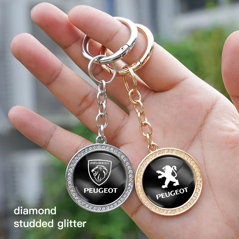 Car-Keychain-Zinc-Alloy-Diamond-Keyrings-Accessories-For-Peugeot-206 ...