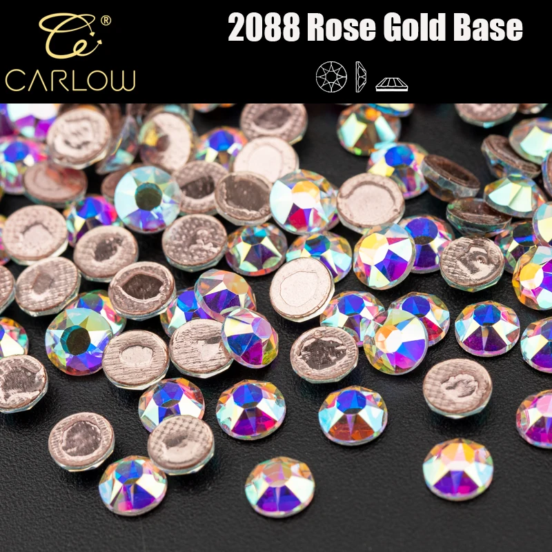 CARLOW-ss4-ss30-Top-Quality-2088-Rose-Gold-base-Rhinestones-For-DIY ...