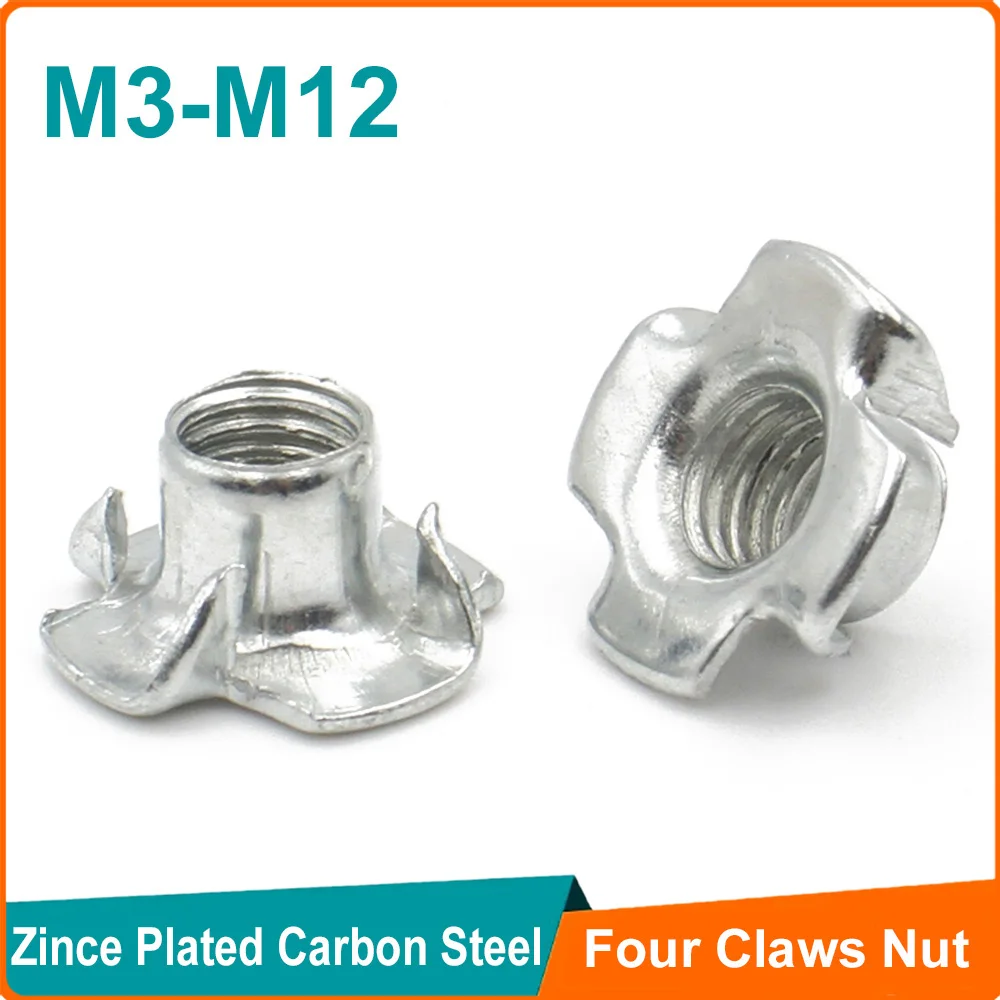 10-50pcs-Zinc-Plated-Four-Claws-Nut-M3-M4-M5-M6-M8-M10-M12-Speaker-T.jpg
