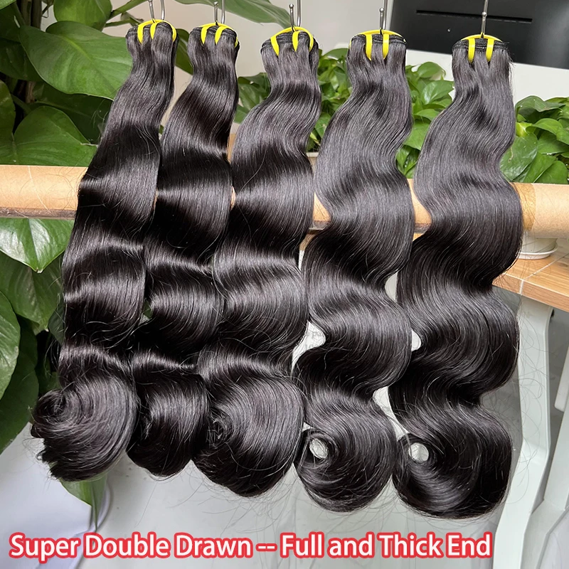15A-Grade-Super-Double-Drawn-Body-Wave-Bundles-Human-Hair-Unprocessed ...