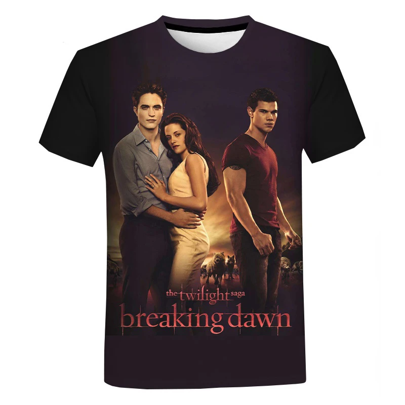 Camiseta con estampado 3D de la Saga Crepúsculo para hombre y mujer ...