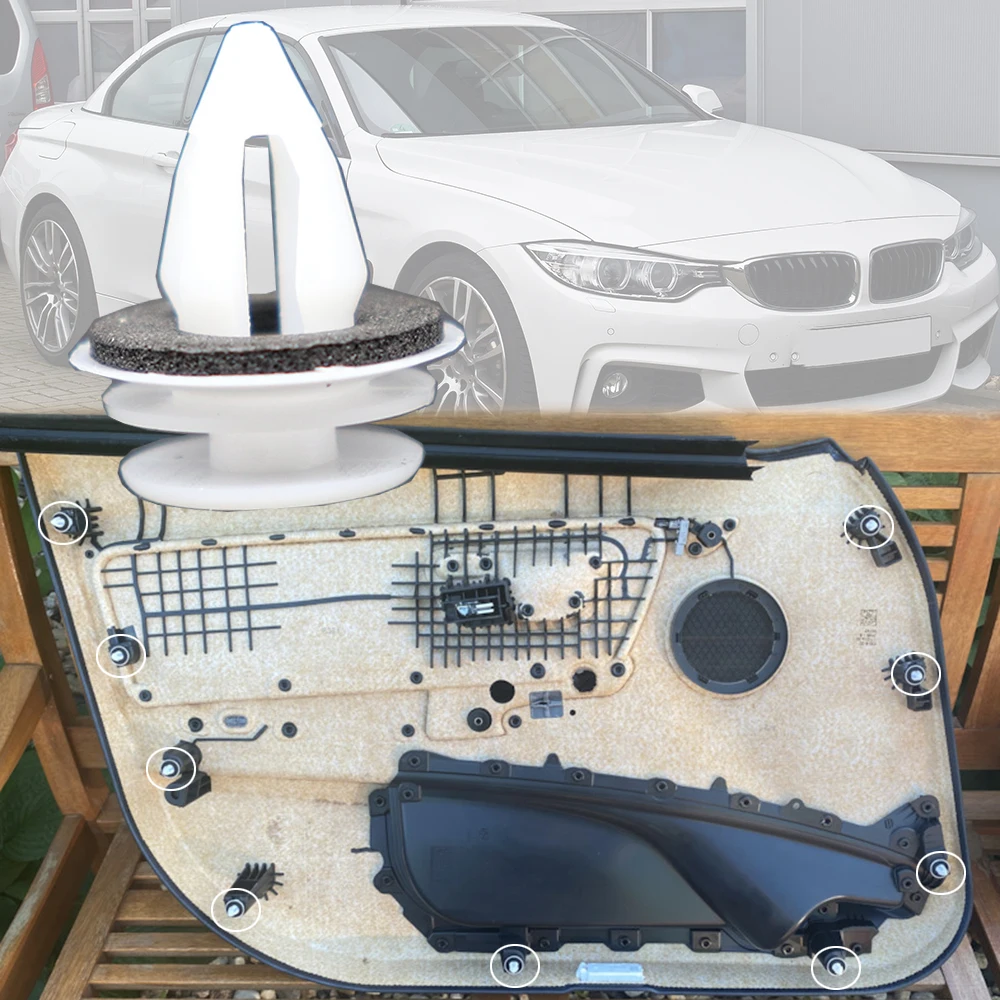Car Front Rear Door Card Panel Fascia Lining Fasten Clamp Clip Trim For ...