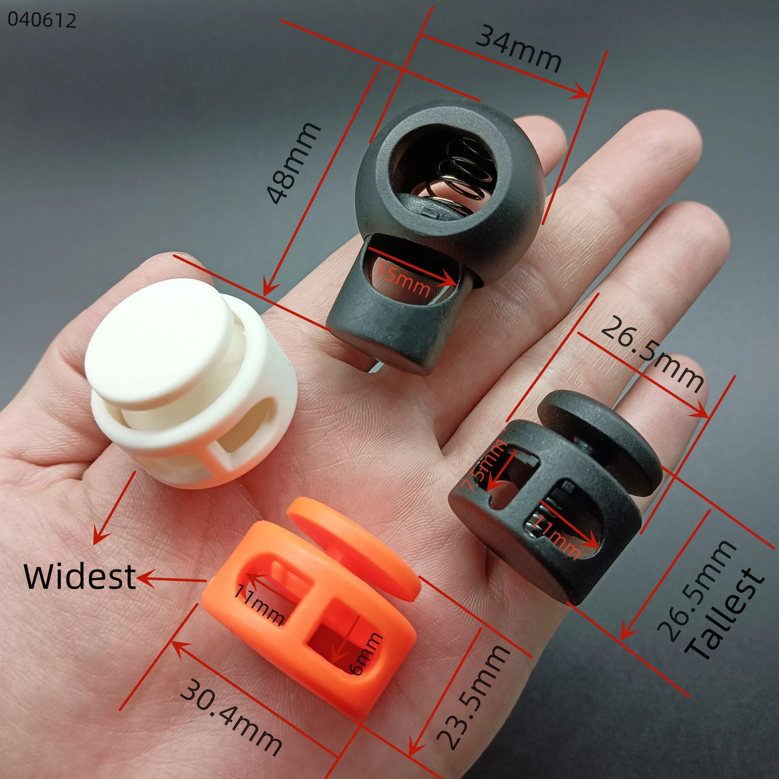 15mm-11mm-Big-Size-Plastic-Spring-Stopper-Cord-Lock-Ends-Toggles-Clip ...