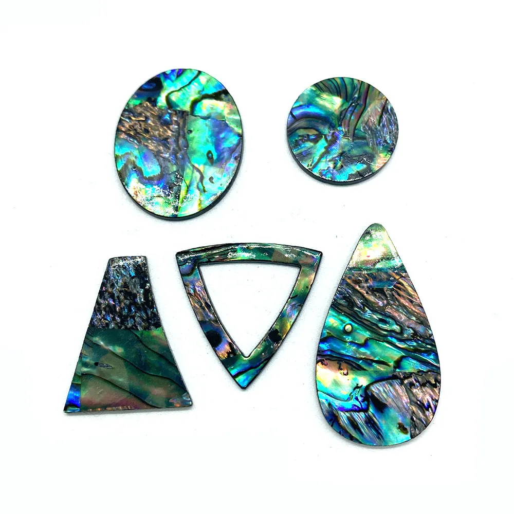 Abalone-Shell-Beads-Natural-Shell-Single-sided-Round-Triangle-Drop ...