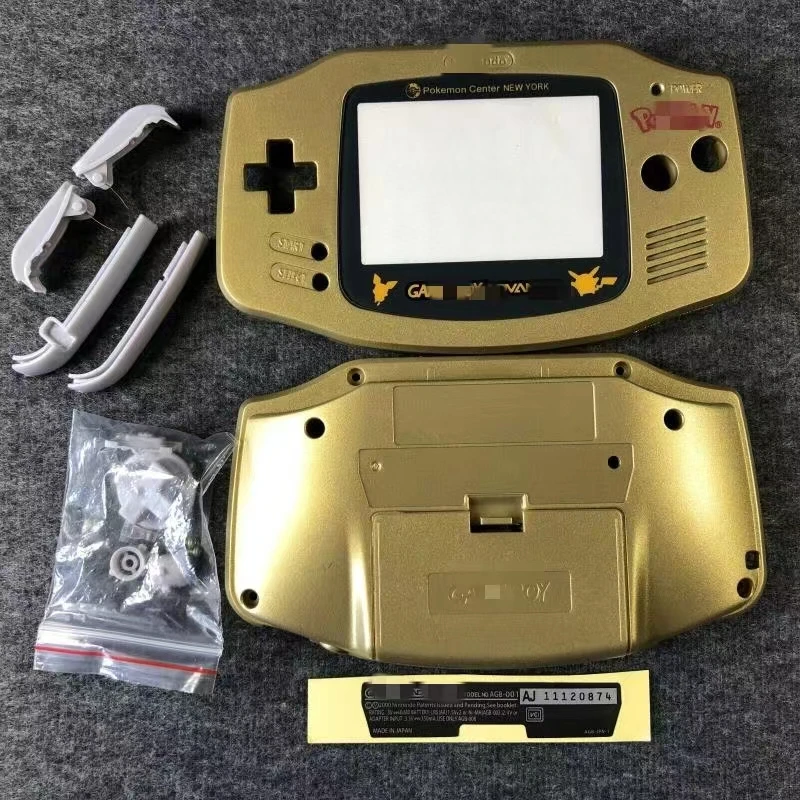 Gold-Full-Set-Housing-Shell-Cover-for-Nintendo-GameBoy-Advance-Console ...