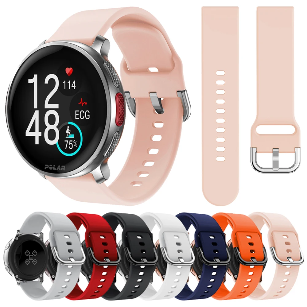 20 22mm Sports Soft Silicone Strap for POLAR Vantage V3 M2/Grit X Pro ...