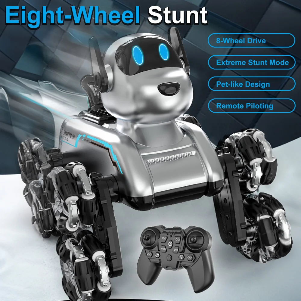 Handle Remote Control Stunt Drift Robot Dog 2.4GHz RC Electronic Toy ...