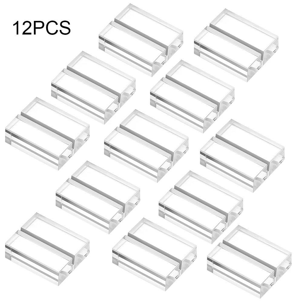 12pcs Display Stand For Wedding Clear Acrylic Home Office With Slot ...