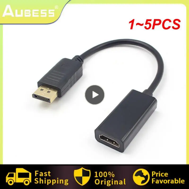 1-5PCS-DP-to-HDMI-compatible-Cable-Adapter-Male-To-Female-For-HP-DELL ...