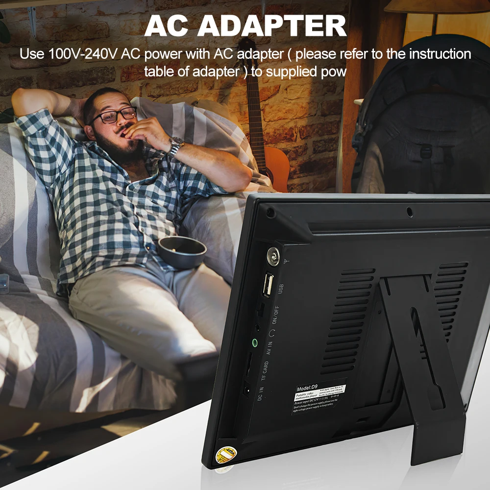 9 Inch Portable Car TV Player Mini HD Digital Television DVB-T/T2 ISDB ...