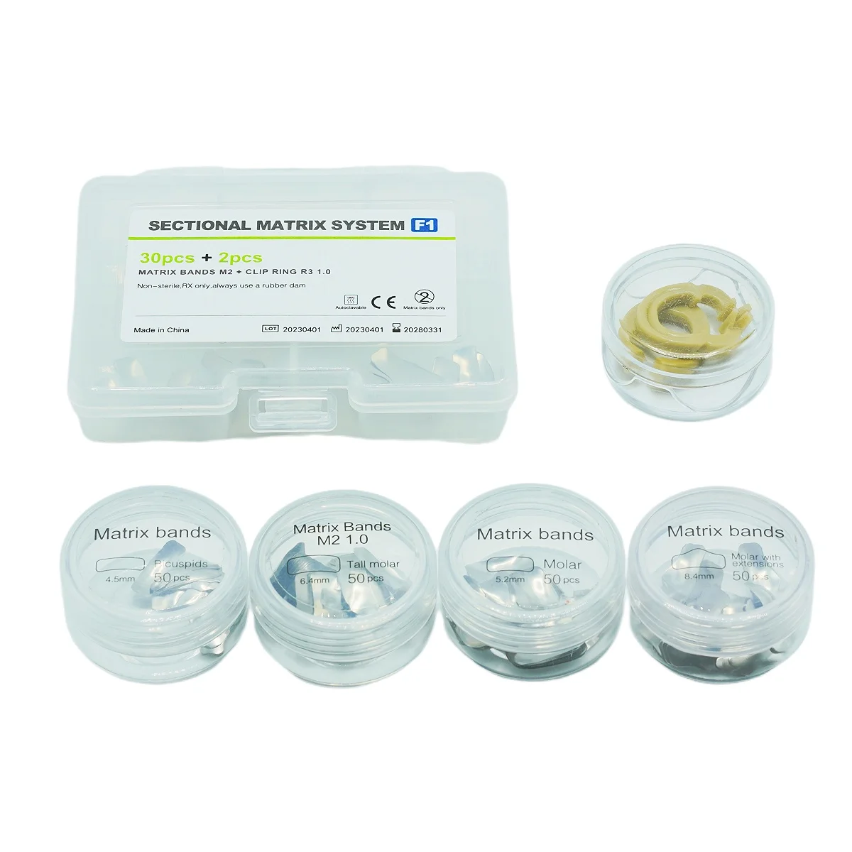 1SET Dental Sectional Matrix System F1 Kit Dental Sectional Matrix Band ...