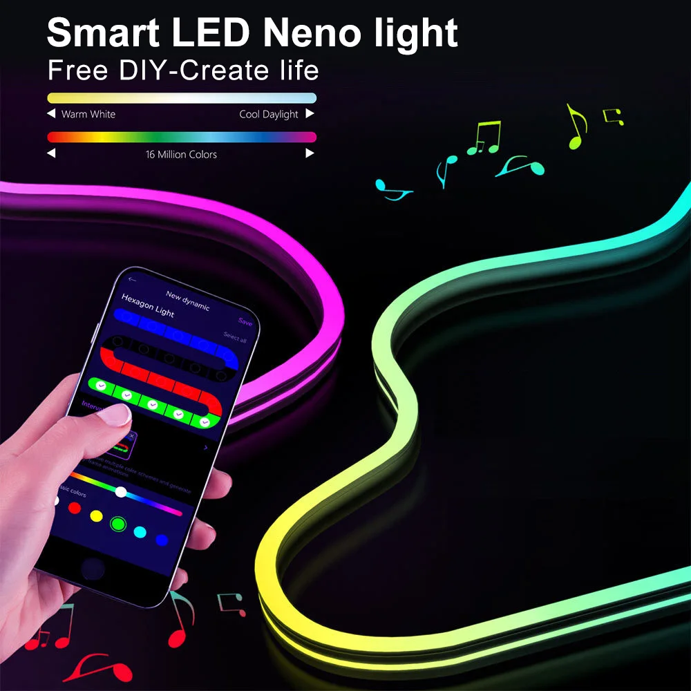 Neon-LED-Strip-Lights-5V-3-2-1M-Silicone-Neon-Rope-Light-Music-Sync ...