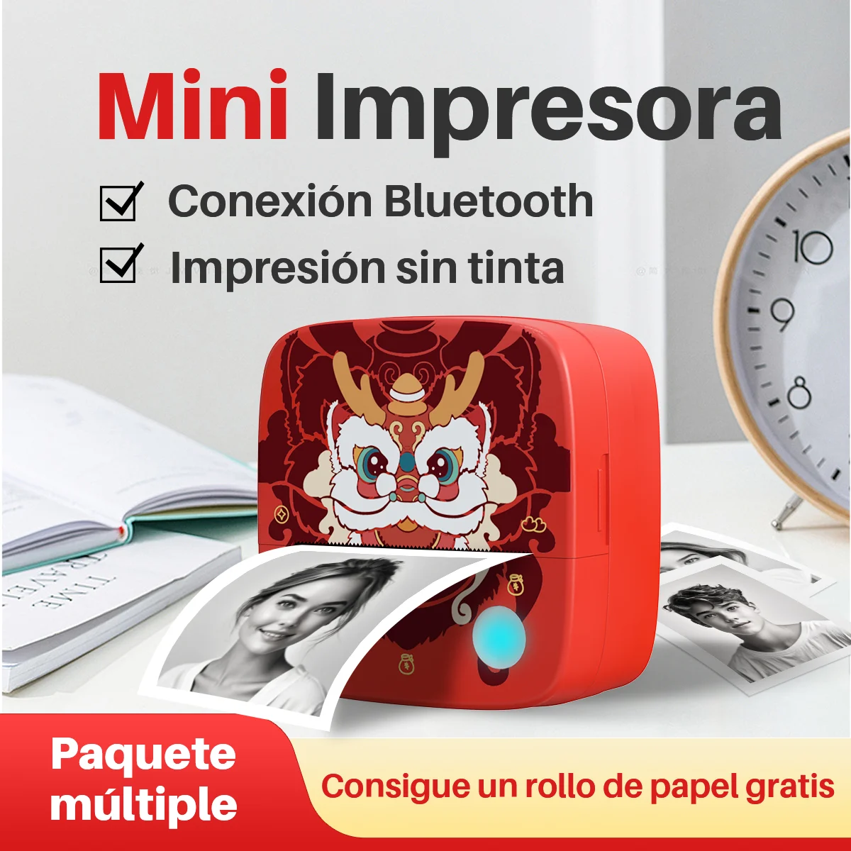 Le-n-Loong-rojo-chino-Mini-plastificadora-Impresora-M-quina-T-rmica-De ...