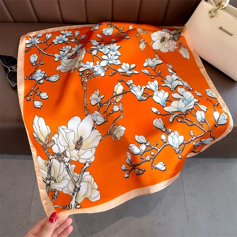 Fashion Handkerchief Women Neck Scarves Silk Satin Headband Small Hijab ...