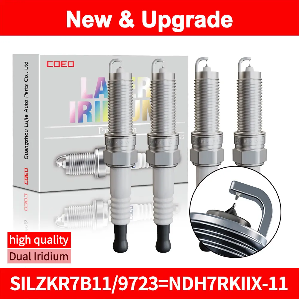 For NGK SILZKR7B11 9723 Dual Iridium Spark Plugs For Hyundai Sonata 8 ...