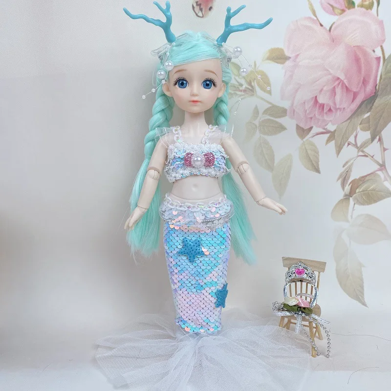 1-6-BJD-Mermaid-Doll-12-inch-Ball-Jointed-Fairy-Princess-Doll-Fishtail ...