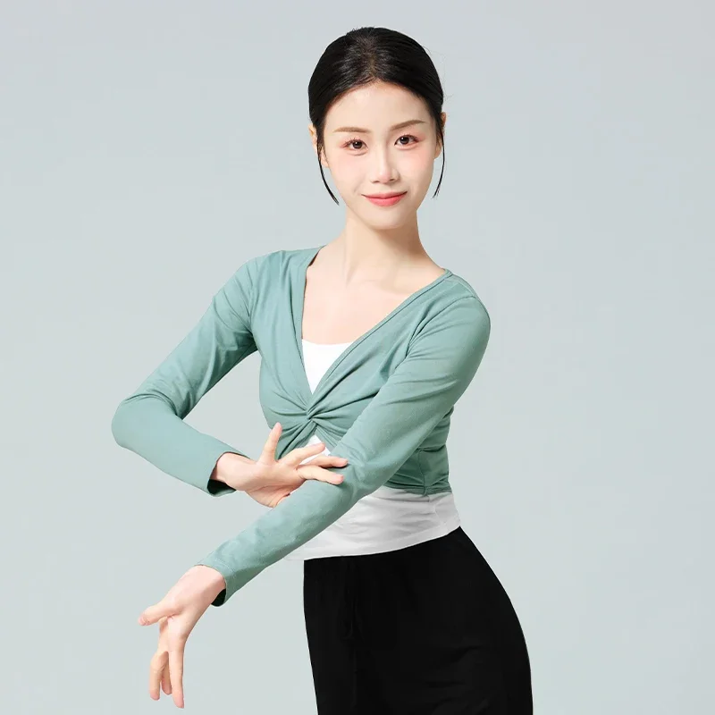 Women Dance Tops Ballet Dance Blouse Modern Classical Dance Coats Kink ...