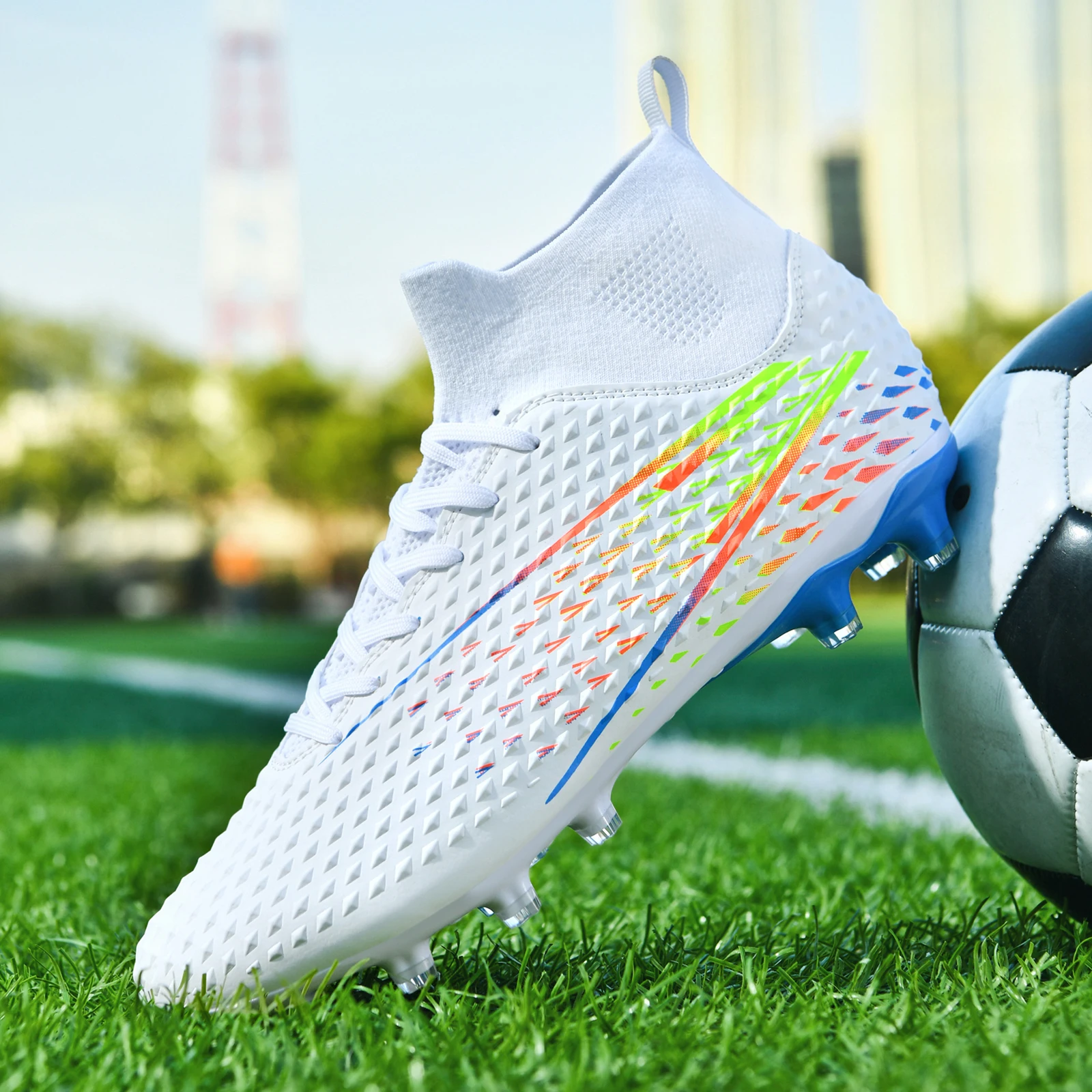 Men's Football Boots Casual Soccer Shoes Adults Professional High ...