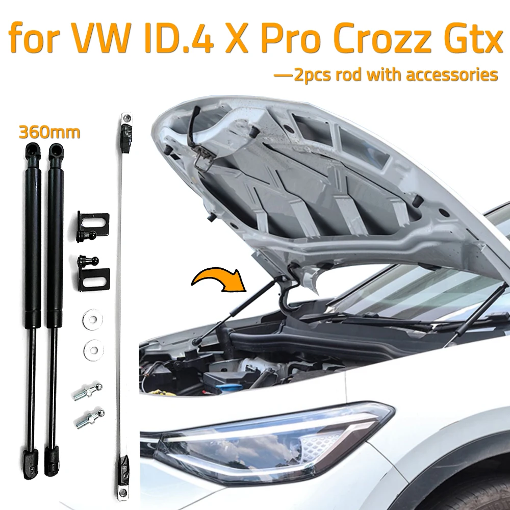 Qty(2) Front Bonnet Hood Gas Struts For VW ID.4 ID4 X pro Crozz Gtx ...