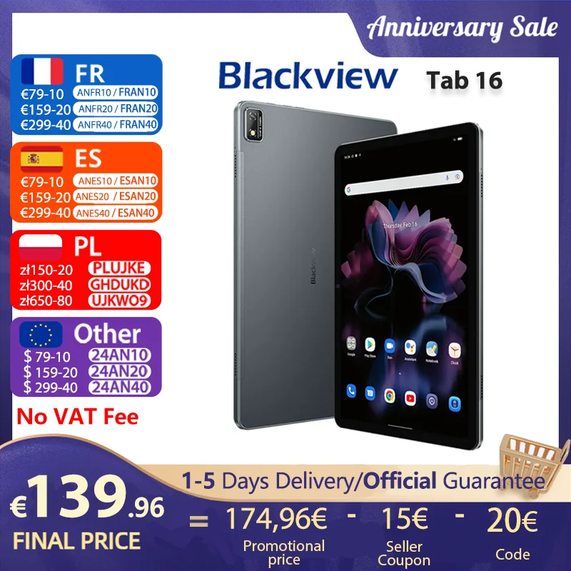 World-Premiere-Blackview-Tab-16-Tablet-Android-8GB-256GB-11-2k-FHD ...