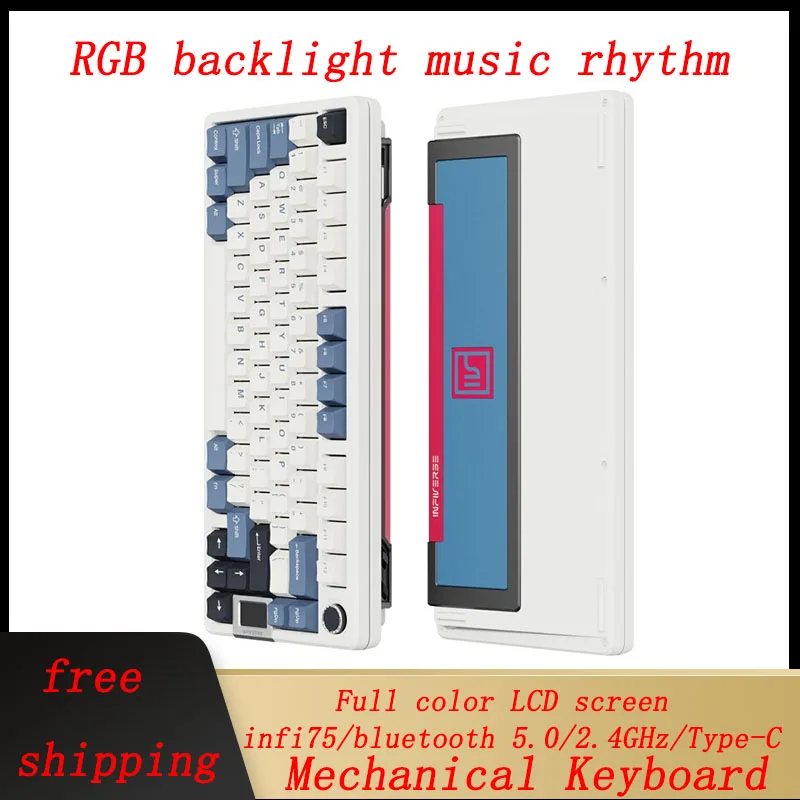 keyverse infi75 Mechanical Gaming Keyboard 75 keys Bluetooth 5.0/2.4GHz ...