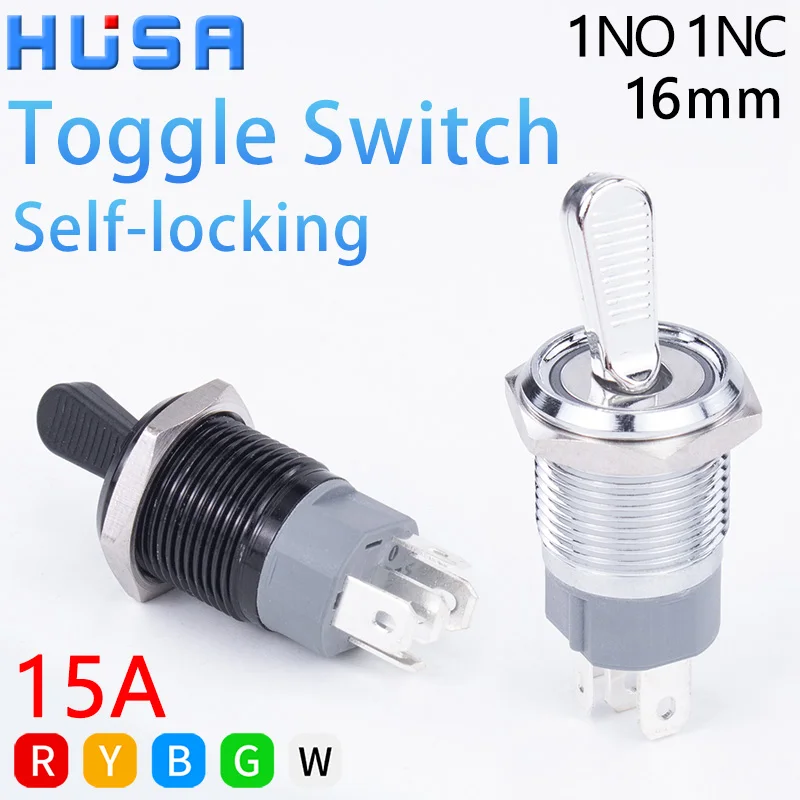 16mm-Self-locking-Slide-Power-10A-15A-20A-High-Current-Metal-Toggle ...