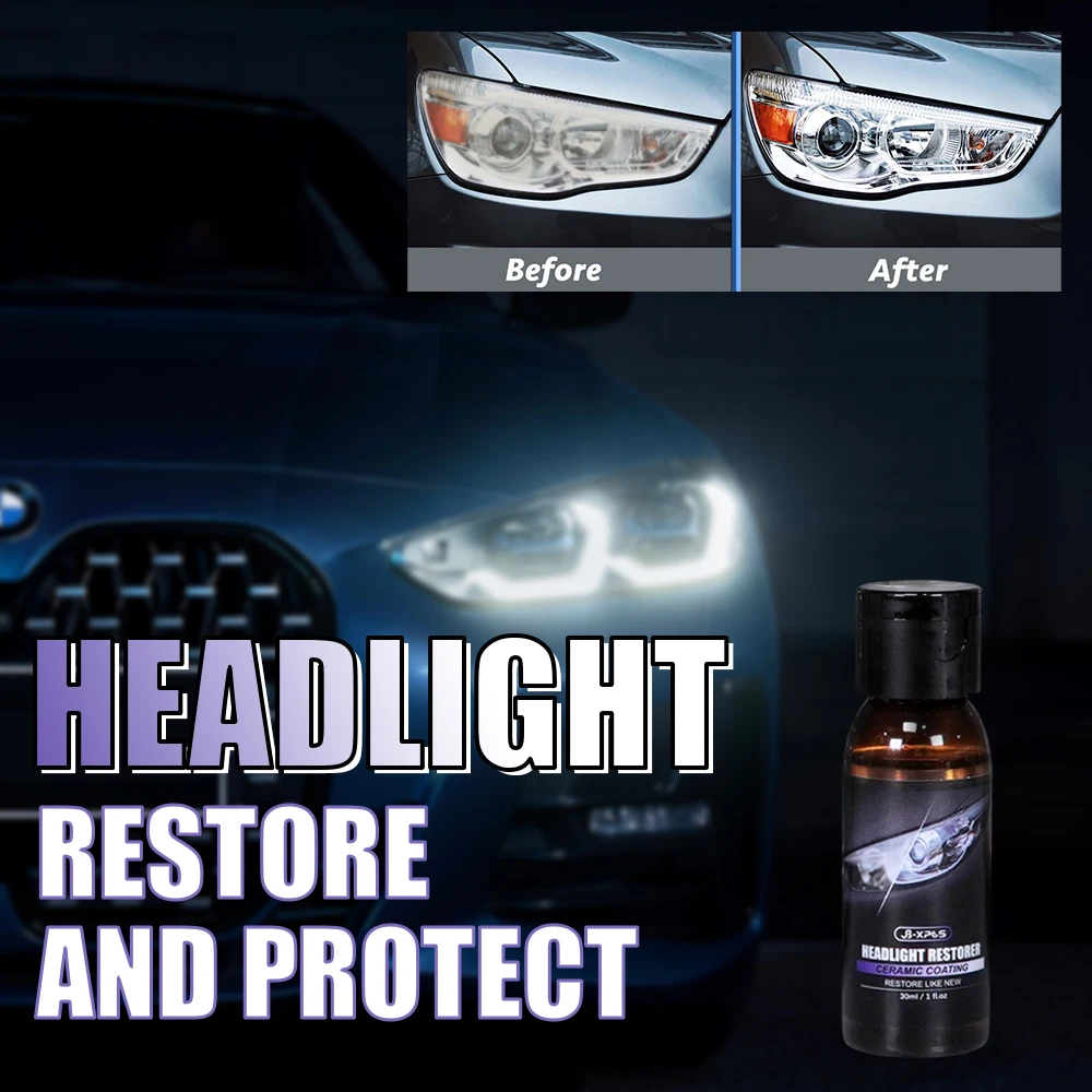 Car Headlight Restoration Kit Scratch Remover Repair Fluid Headlight ...