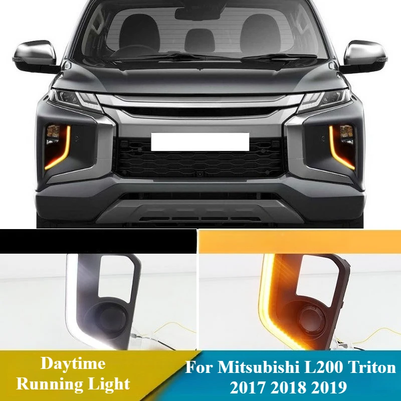 For Mitsubishi L200 Triton 2017 2018 2019 Led Daytime Running Light DRL ...