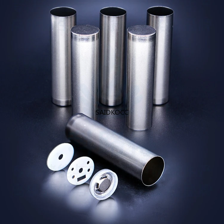 SAIDKOCC Stainless Steel Cylinder Cell Cases with Cap Insulation O-ring ...