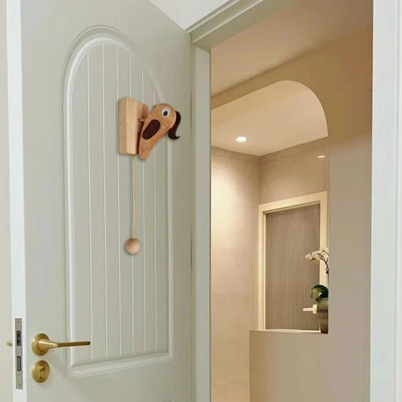 Woodpecker-Doorbell-Wooden-Handmade-Door-Knocker-Creative-Door-Bell ...