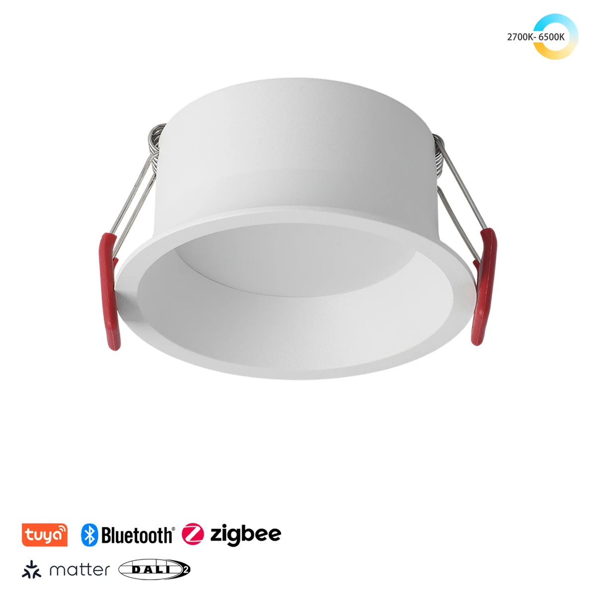 Recessed 5 CCT Switchable/ Zigbee/ DALI Smart LED Downlights Black ...