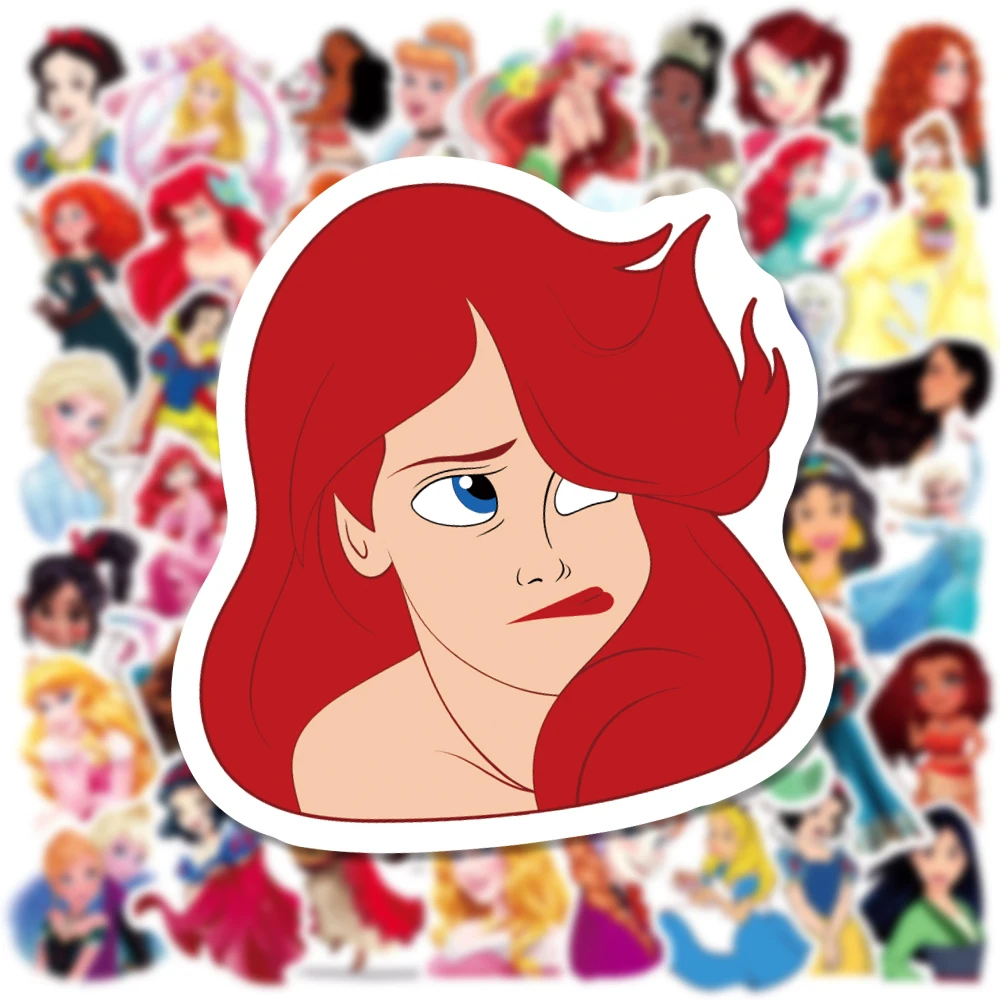 تسوق 10/30/50pcs Disney Cartoon Princess Stickers Elsa Anna Rapunzel ...