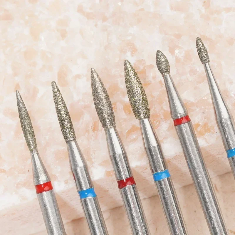 Fine-Diamond-Nail-Drill-Bits-Flame-Shape-Russian-Mills-Cuticle-Clean ...