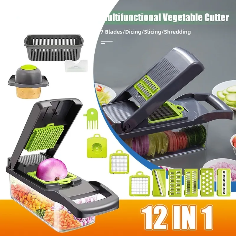 Multi-functional-vegetable-slicer-with-drain-basket-kitchen-food-gadgets-knives-chopper-meat ...