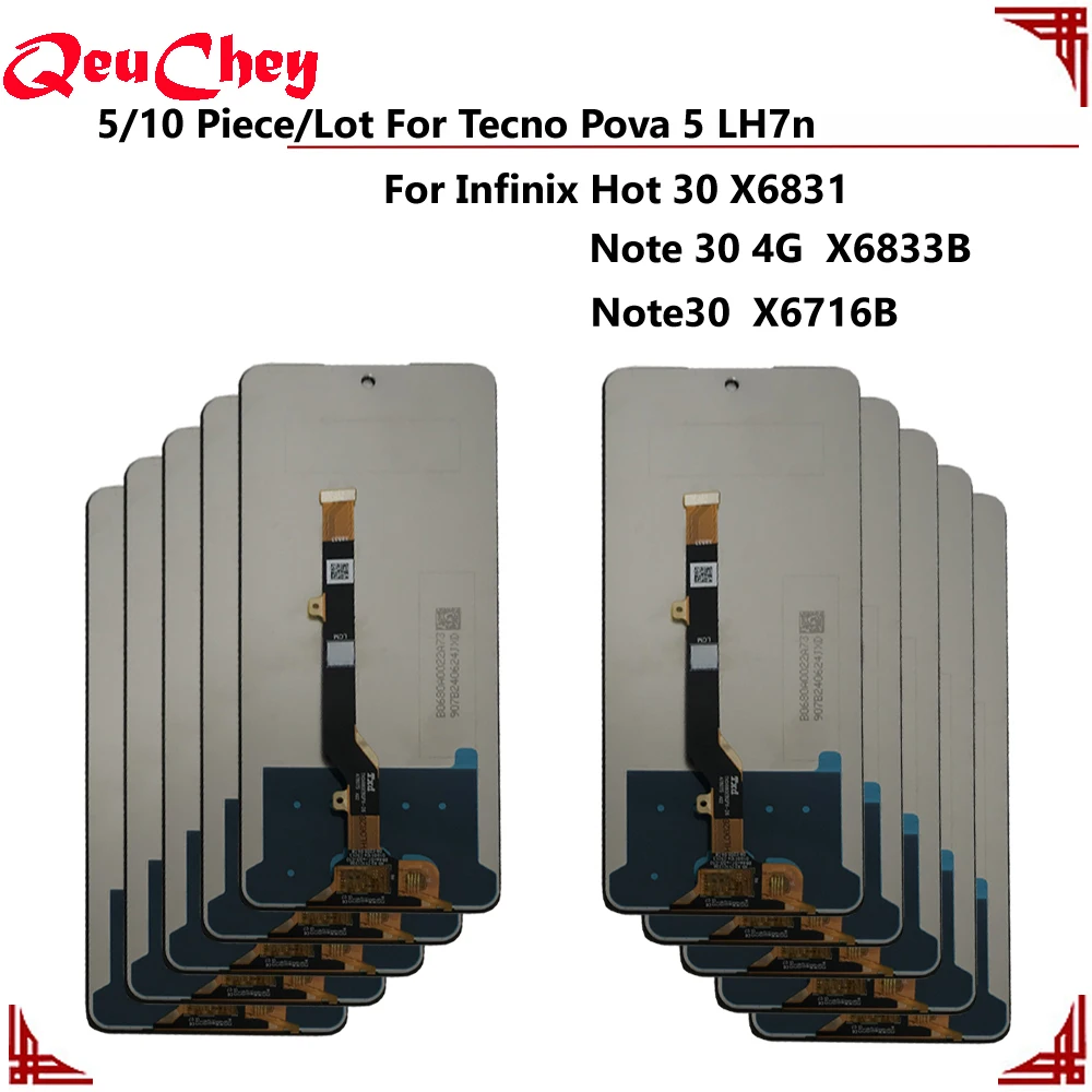 5/10 Piece/Lot For Tecno Pova 5 LH7n LCD Display For Infinix Hot 30 ...