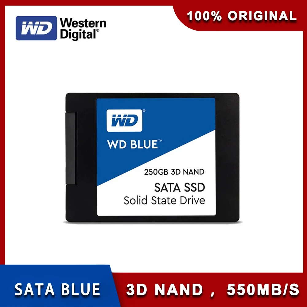 Batı dijital mavi SSD 500GB 1TB 2TB 4TB 2.5 "SSD SATA 3.0 6 GB/s dahili ...