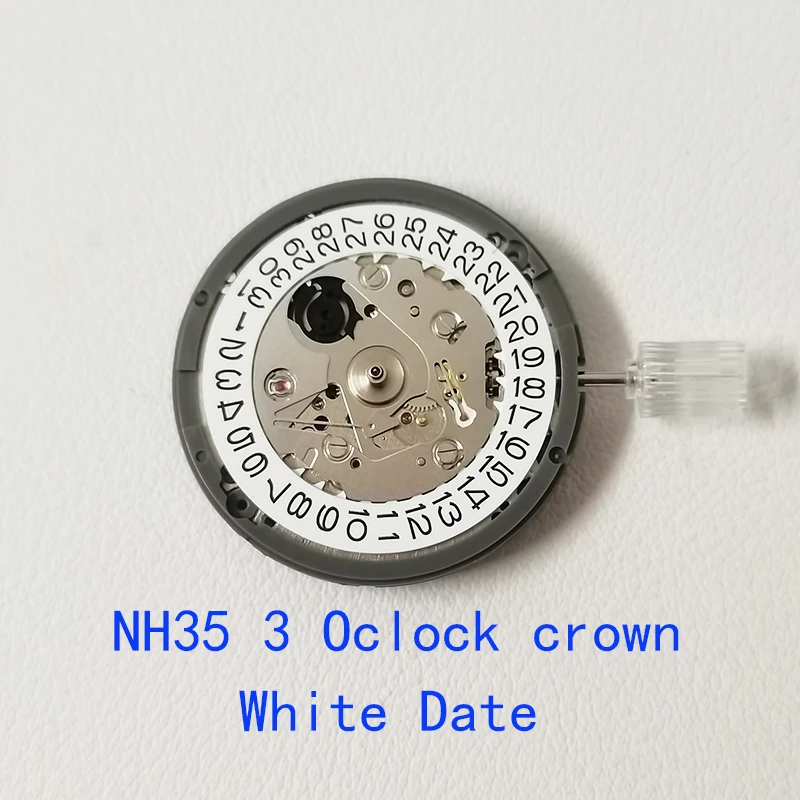 New Luxury Japanese NH35 Movement White Or Black Date 3 Oclock Crown ...