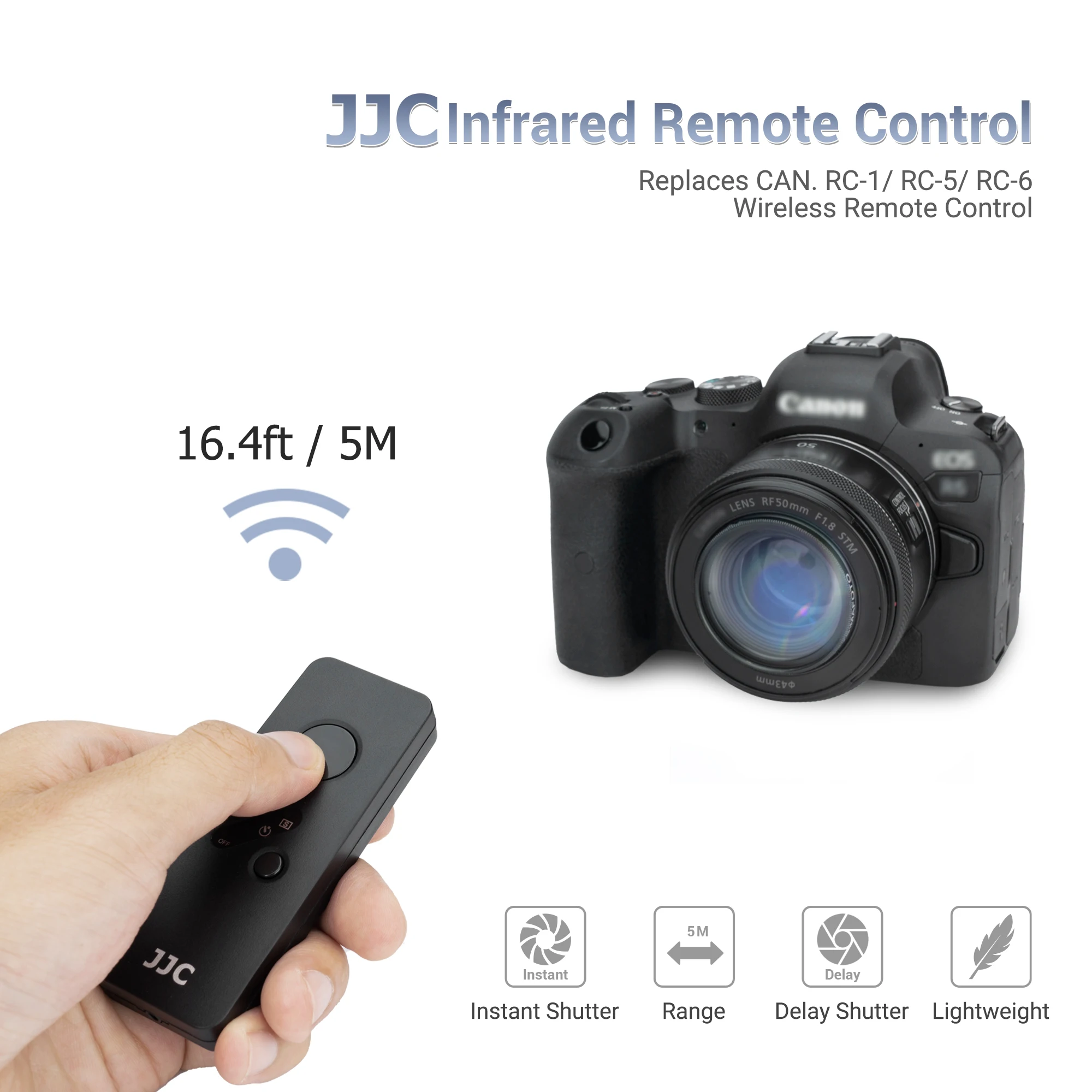 JJC Wireless Infrared Remote Control for Sony RMT-DSLR1/DSLR2 Canon RC ...