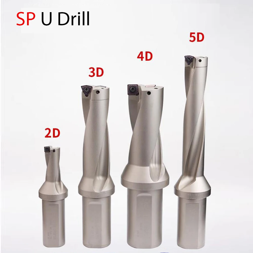 SP Series Indexable U Drill Bits 13-50mm Metal Lathe CNC Insert Tool 2D ...
