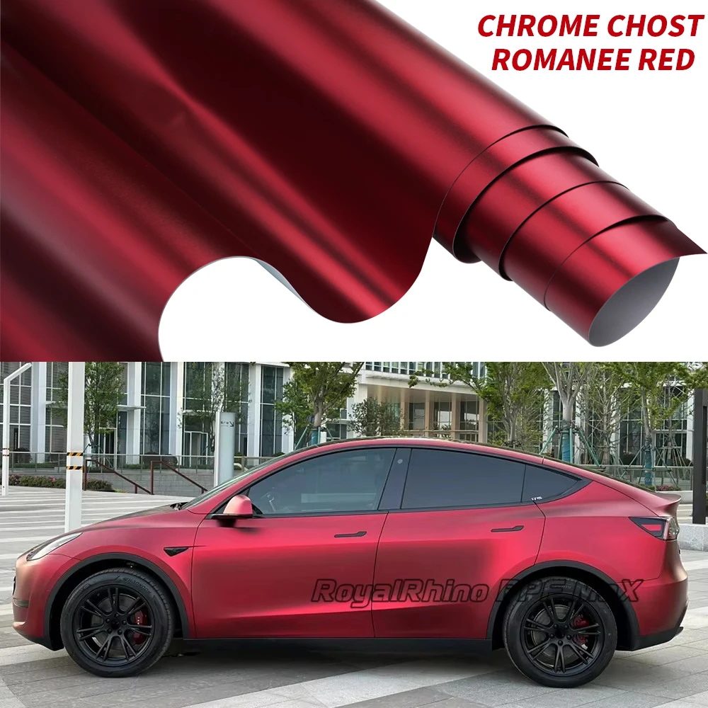 PET Romanee Red Vinyl Wrap Stickers Matte Satin Chost Romanee Red For ...