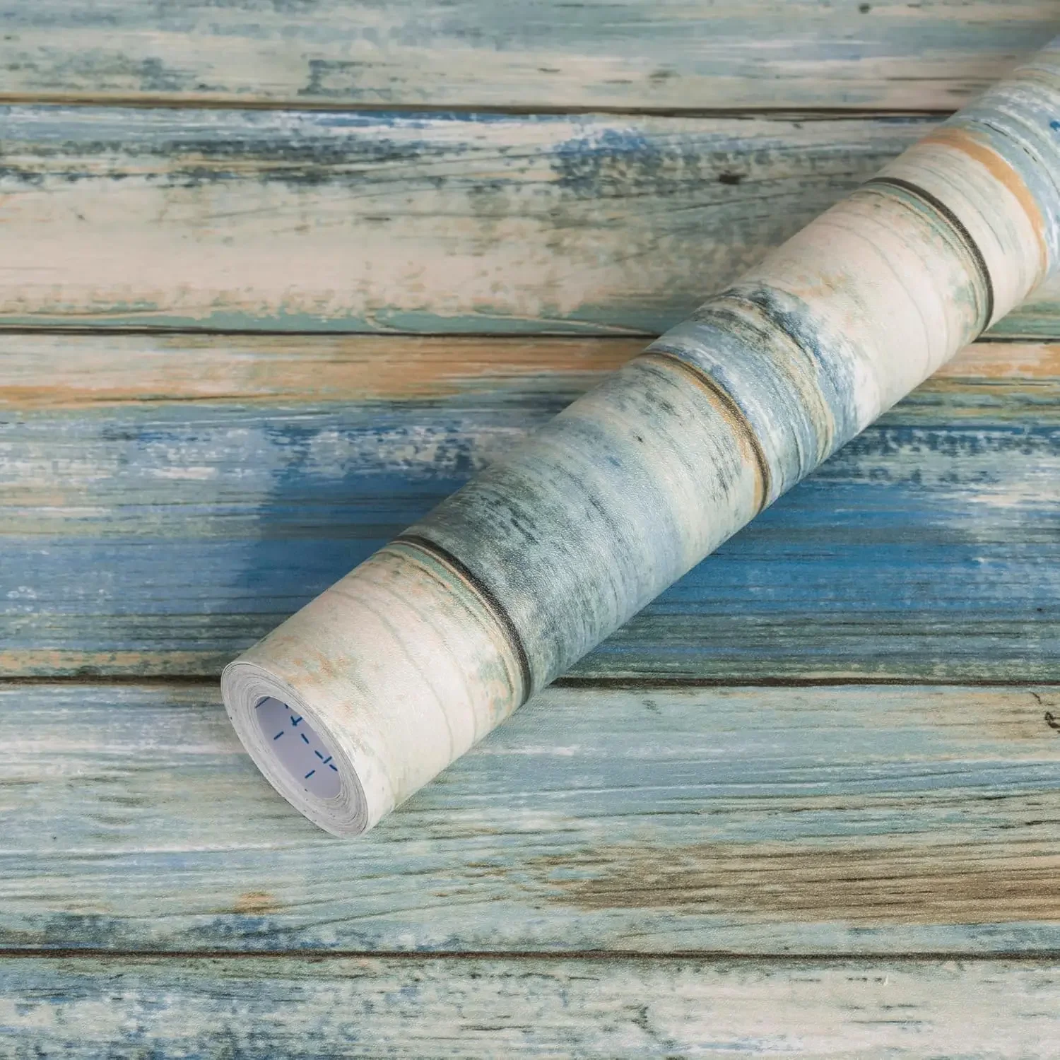 Wood Contact Paper Blue Distressed Peel and Stick Wallpaper, Self ...